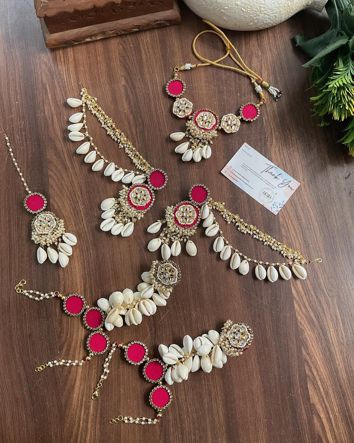 Rohini set (Rani pink ) – Aksha Handmade Jewelry